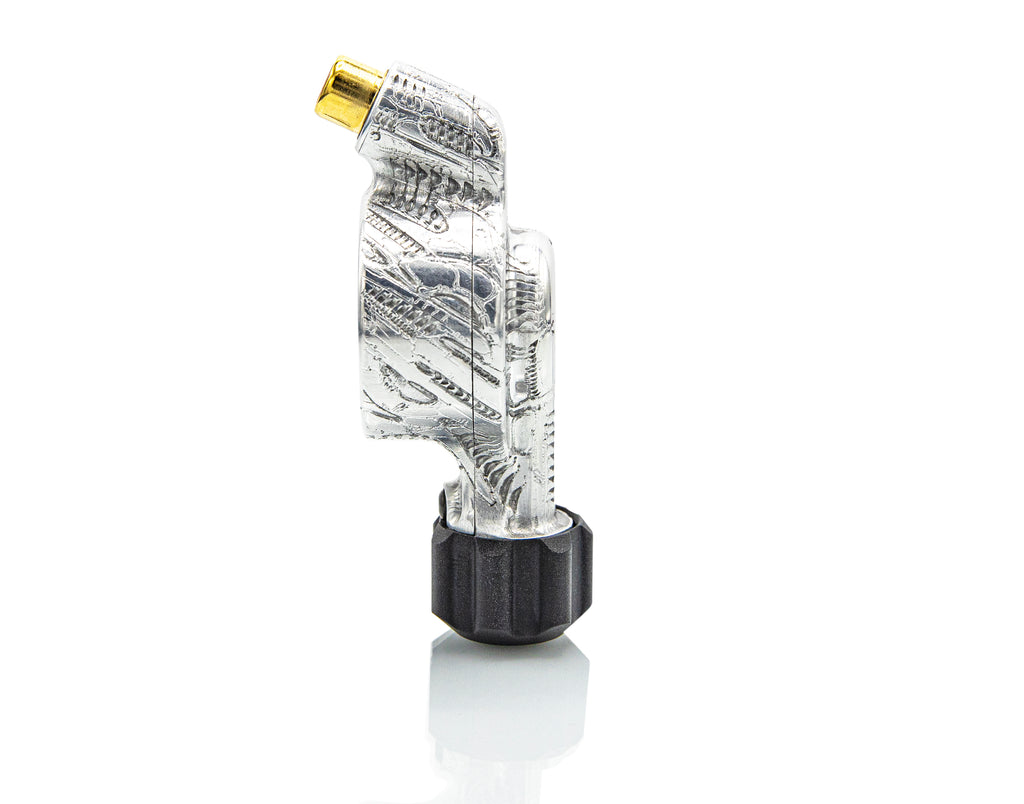 Fantom Platinum Silver Bio-Mech — Hand-Engraved Bishop Rotary Tattoo M ...